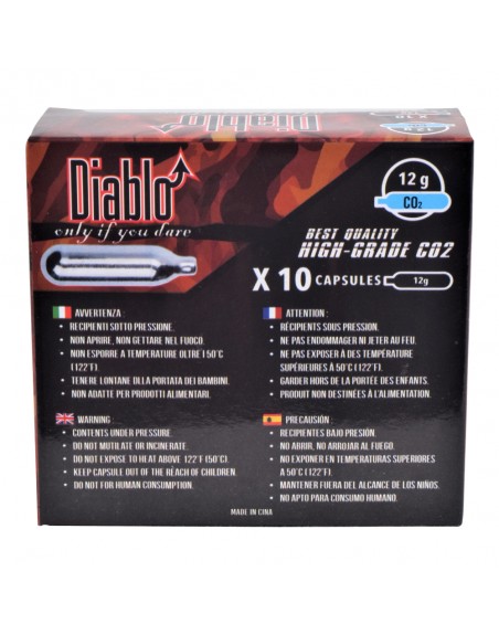 DIABLO CO2 12g CARTRIDGES 10 PIECES SET (C10DIABLO) | Jolly Softair
