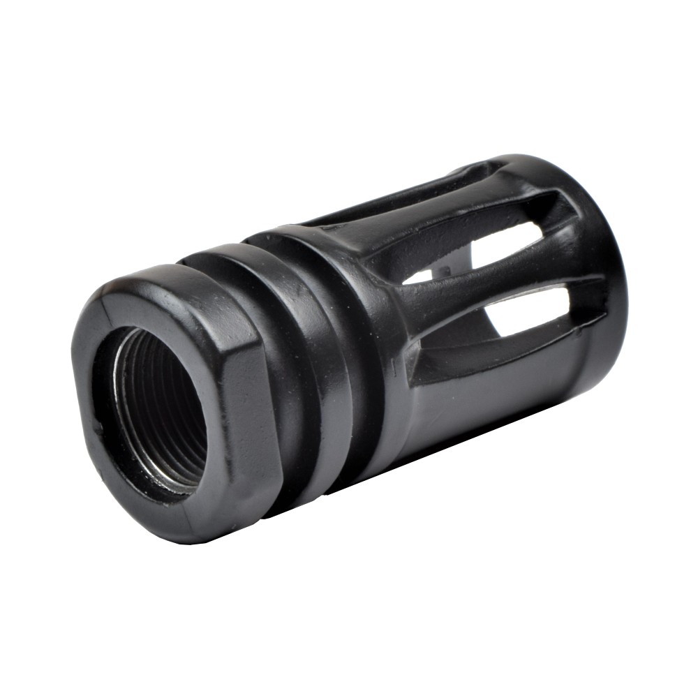 METAL FLASH HIDER 14mm CLOCKWISE THREAD BLACK (SP14) | Jolly Softair