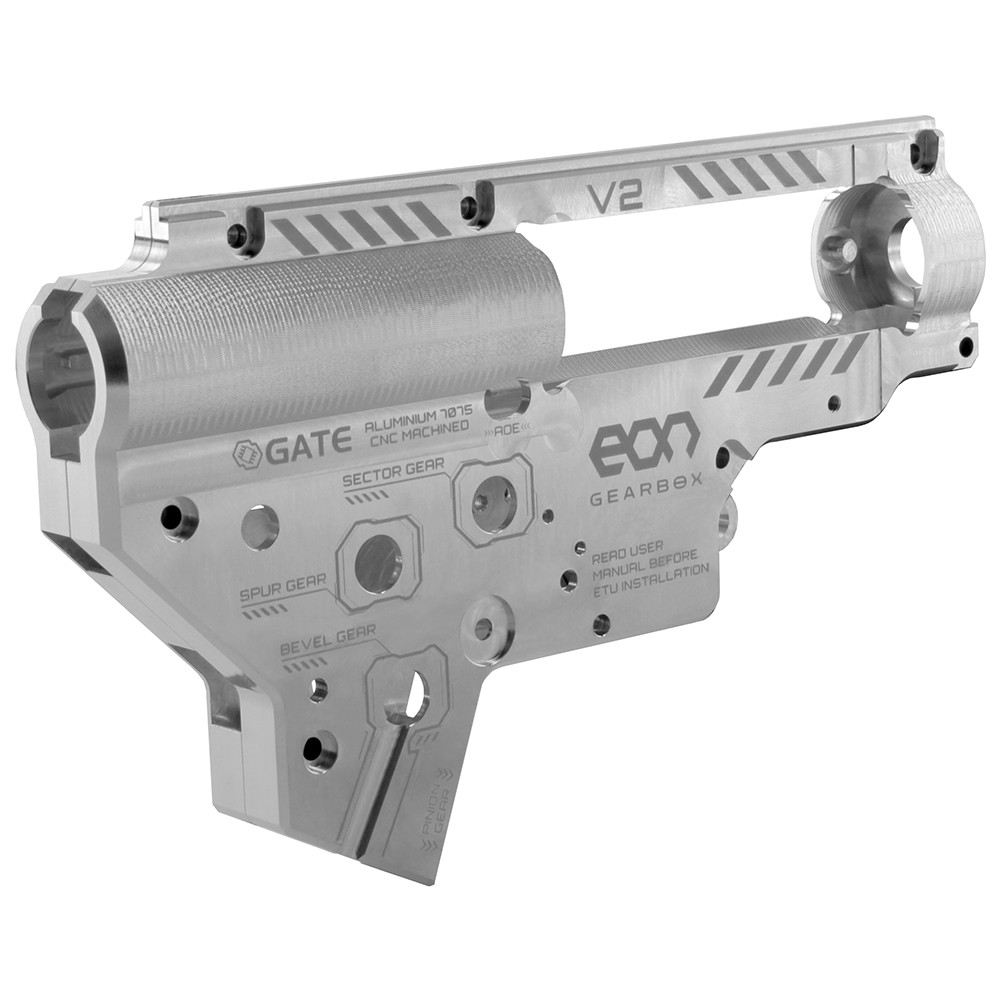 GATE EON GEARBOX SHELLS V2 - SILVER (EON-GB2-S) | Jolly Softair