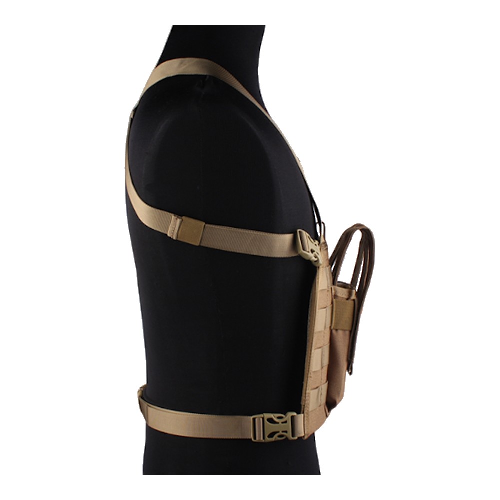EMERSONGEAR TACTICAL CHEST RIG WITH MP7 MAG POUCHES COYOTE BROWN ...