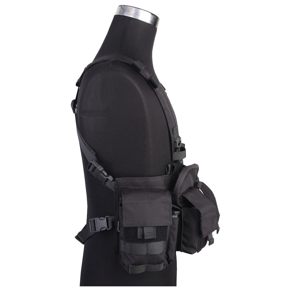 EMERSONGEAR TACTICAL SPLIT FRON CHEST RIG BLACK (EM7451F) | Jolly Softair