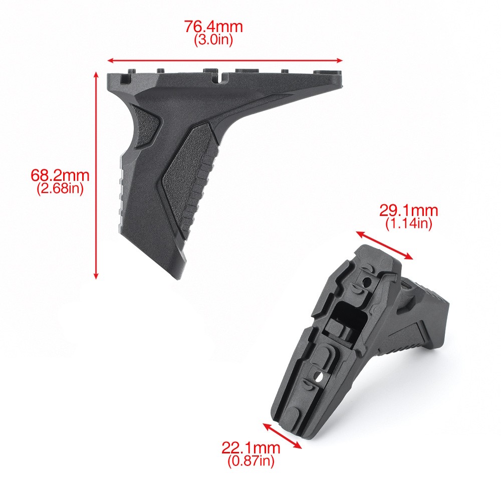 MP LINK ANGLED HAND STOP FOR M-LOK/KEYMOD SYSTEMS BLACK (MP1008-B ...