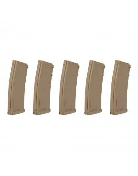 SPECNA ARMS 5x S-MAG MID-CAP MAGAZINES SET 125 ROUNDS FOR M4/M16 SERIES ...