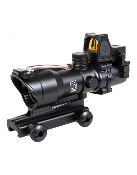 SPECNA ARMS FIBER OPTIC ILLUMINATED 4X32 RIFLE SCOPE WITH SHARP RED DOT ...