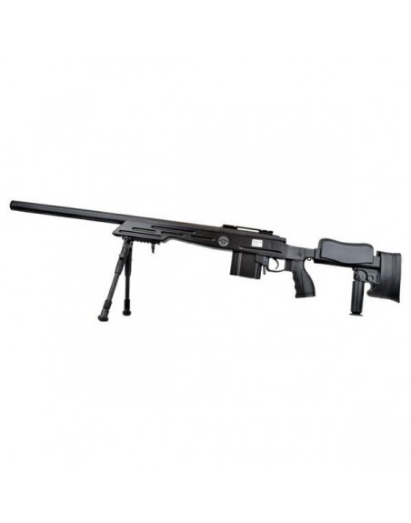 WELL SNIPER BOLT ACTION RIFLE WITH BIPOD BLACK (MB4413B) | Jolly Softair