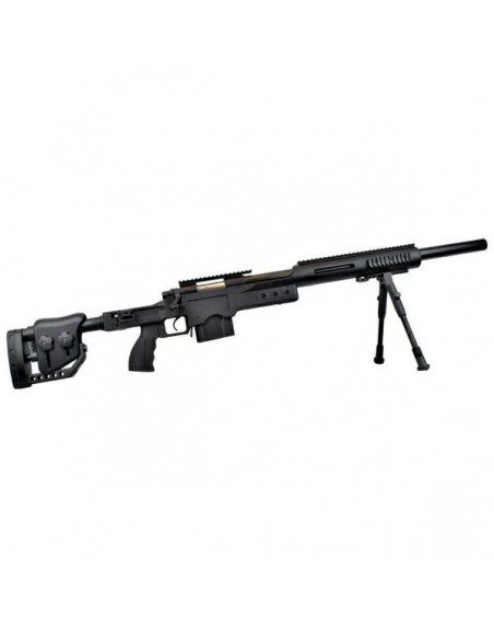 WELL SNIPER BOLT ACTION RIFLE WITH BIPOD BLACK (MB4410B) | Jolly Softair