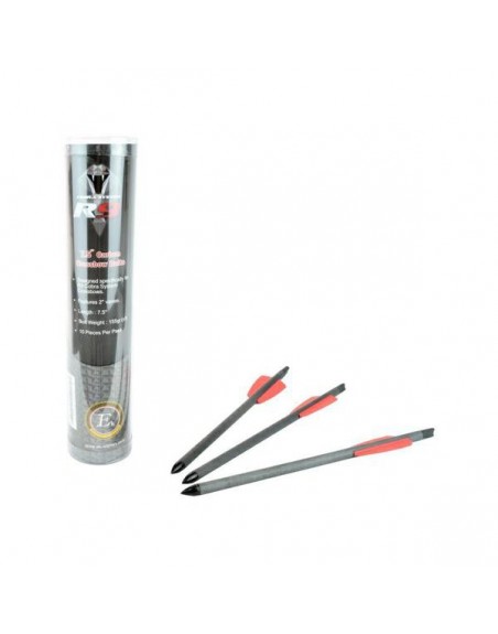 EK ARCHERY 10 PCS SET 7,5" CARBON CROSSBOW BOLTS FOR R9/RX COBRA SYSTEM ...