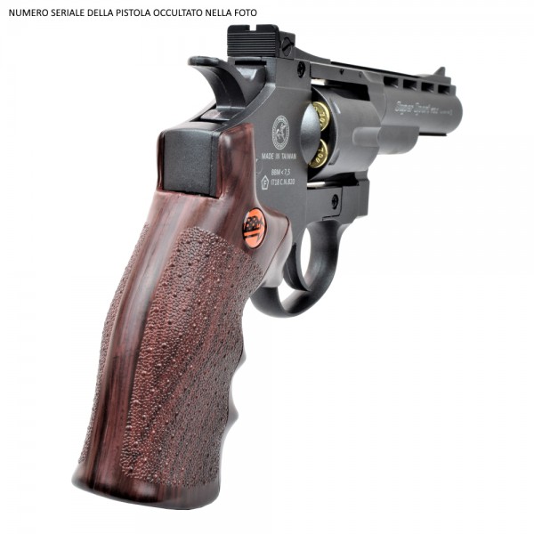 BRUNI CO2 4,5mm C.N.820 REVOLVER 4" BLACK (BR-701B) | Jolly Softair