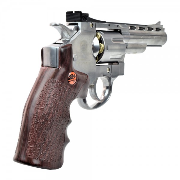 BRUNI CO2 4,5mm C.N.820 REVOLVER 4" SILVER (BR-701S) | Jolly Softair